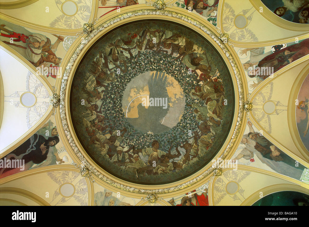 Prague municipal house mucha hi-res stock photography and images - Alamy