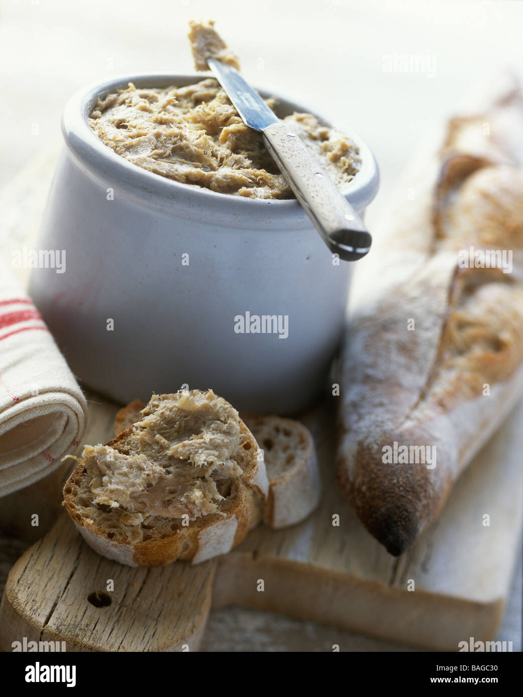France, Sarthe, Le Mans, rillettes du Mans potted meat or rillettes de ...