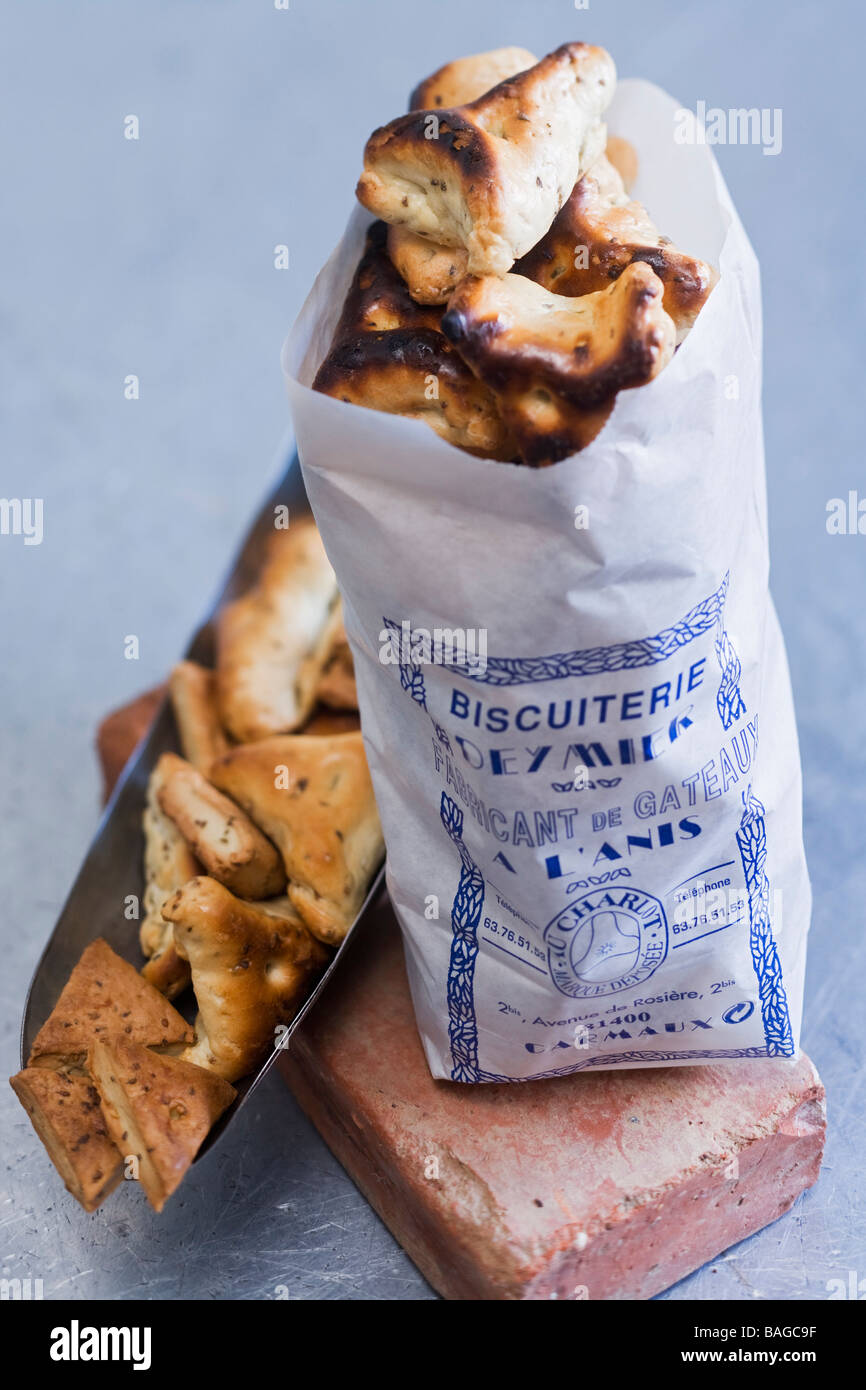 France, Tarn, Carmaux, Deymier Biscuit Factory, making of traditional ...