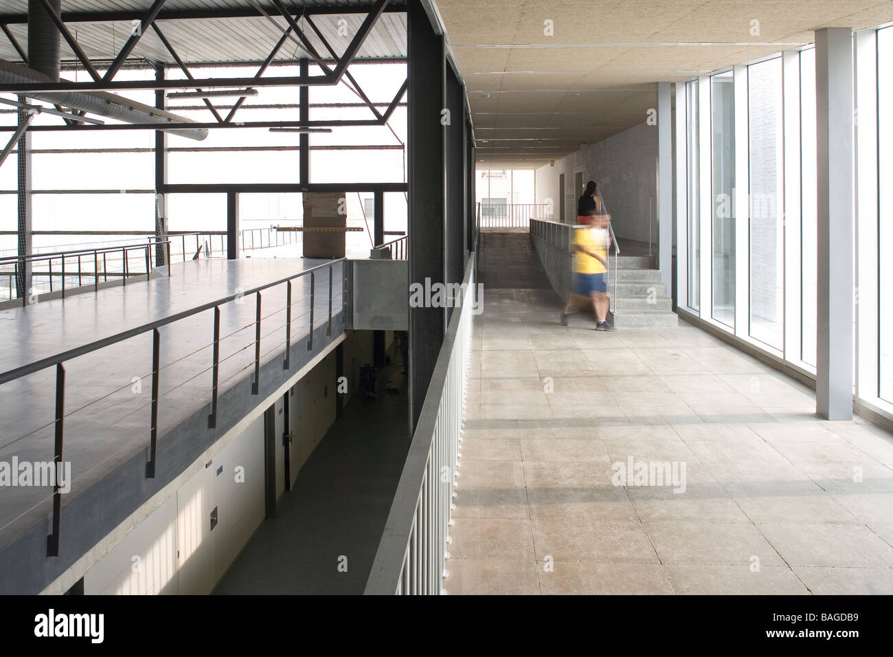 canricart sports centre ground level walkway between buildings Stock ...