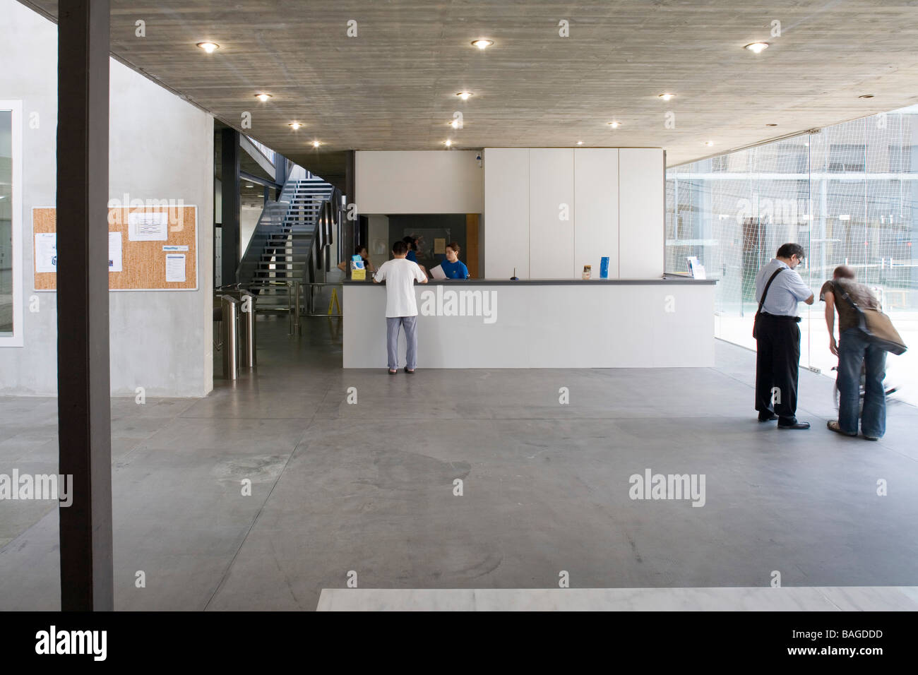 canricart sports centre reception and seating area Stock Photo - Alamy