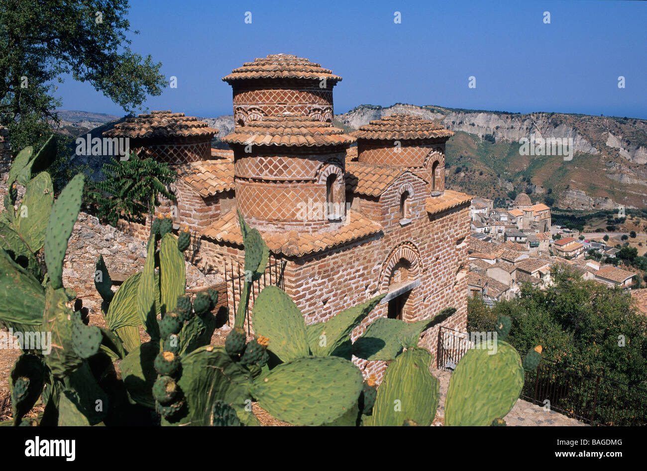 Italy, Calabria, Stilo, la Cattolica byzantine church from the 12th ...