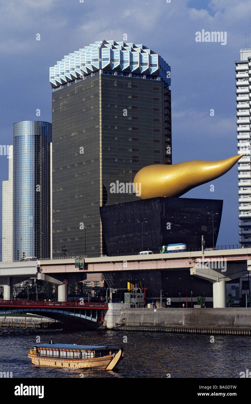 Japan, Honshu Island, Tokyo, Asakusa district, Sumida banks, building ...