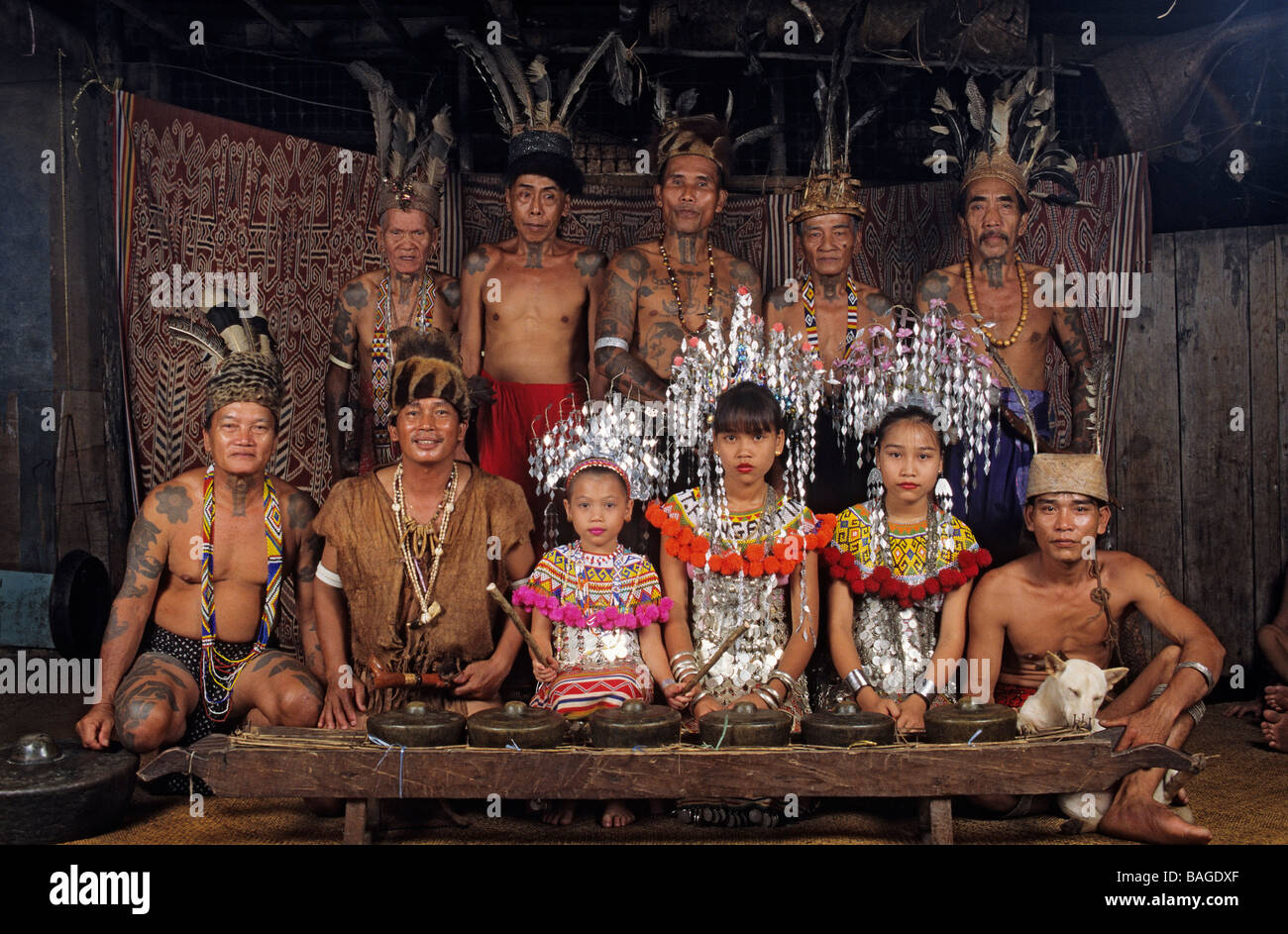Malaysia, Borneo, Sarawak Province, among the Dayak, inhabitants ...
