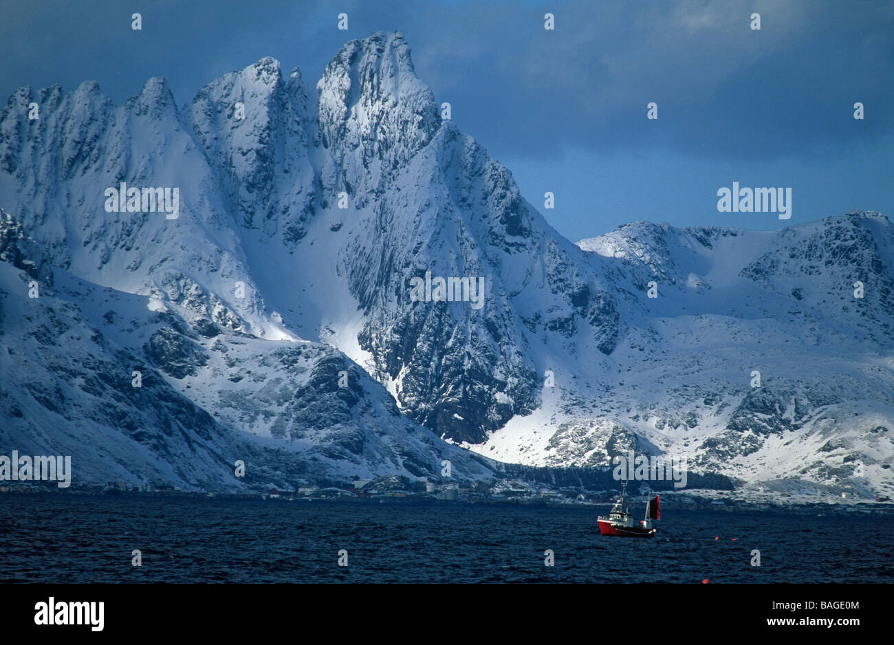 Norway, Nordland County, Lofoten Islands, fishing skrei (cod-fish Stock ...