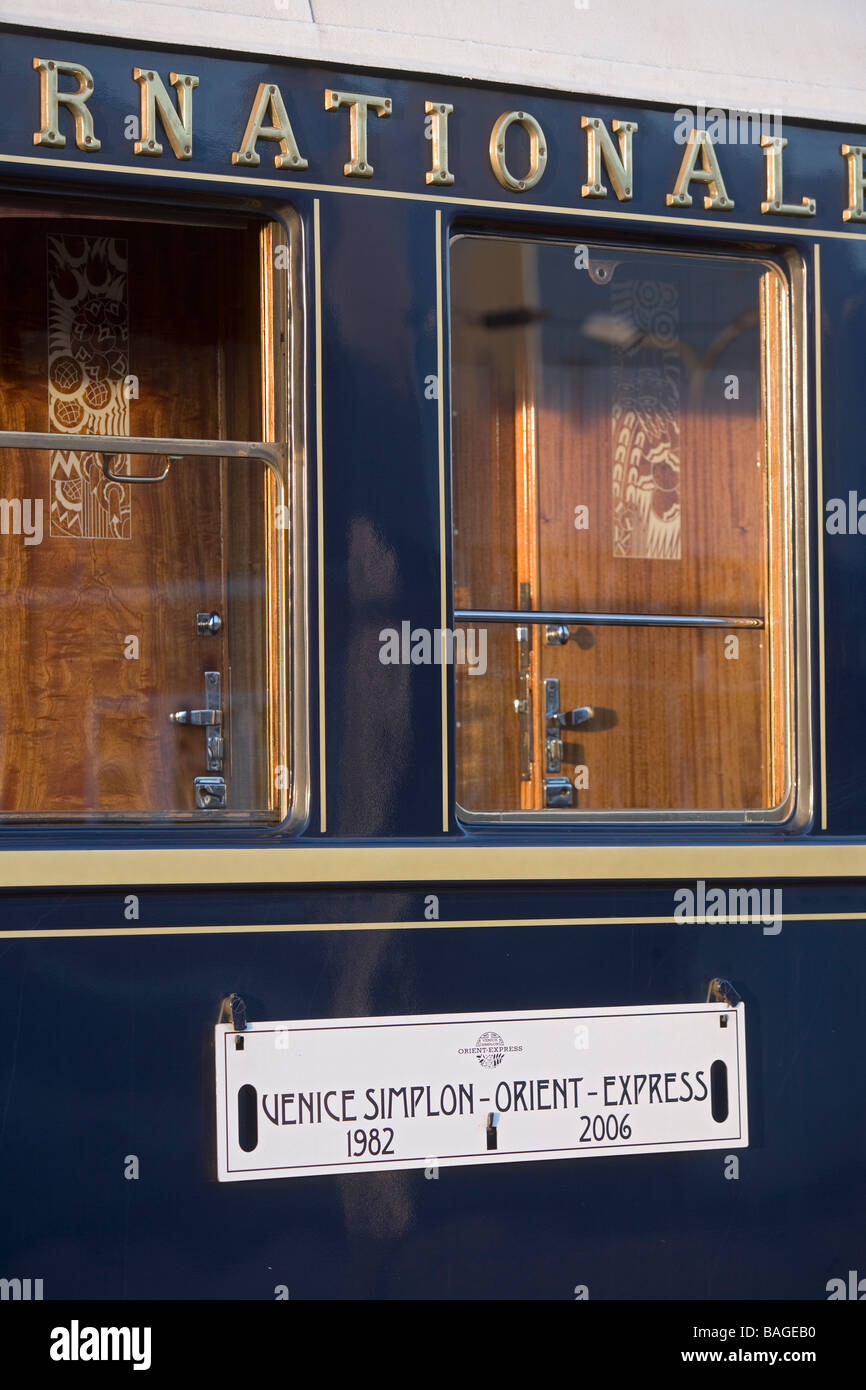 Czech Republic, Prague, wagon bed on the Orient Express luxury train ...