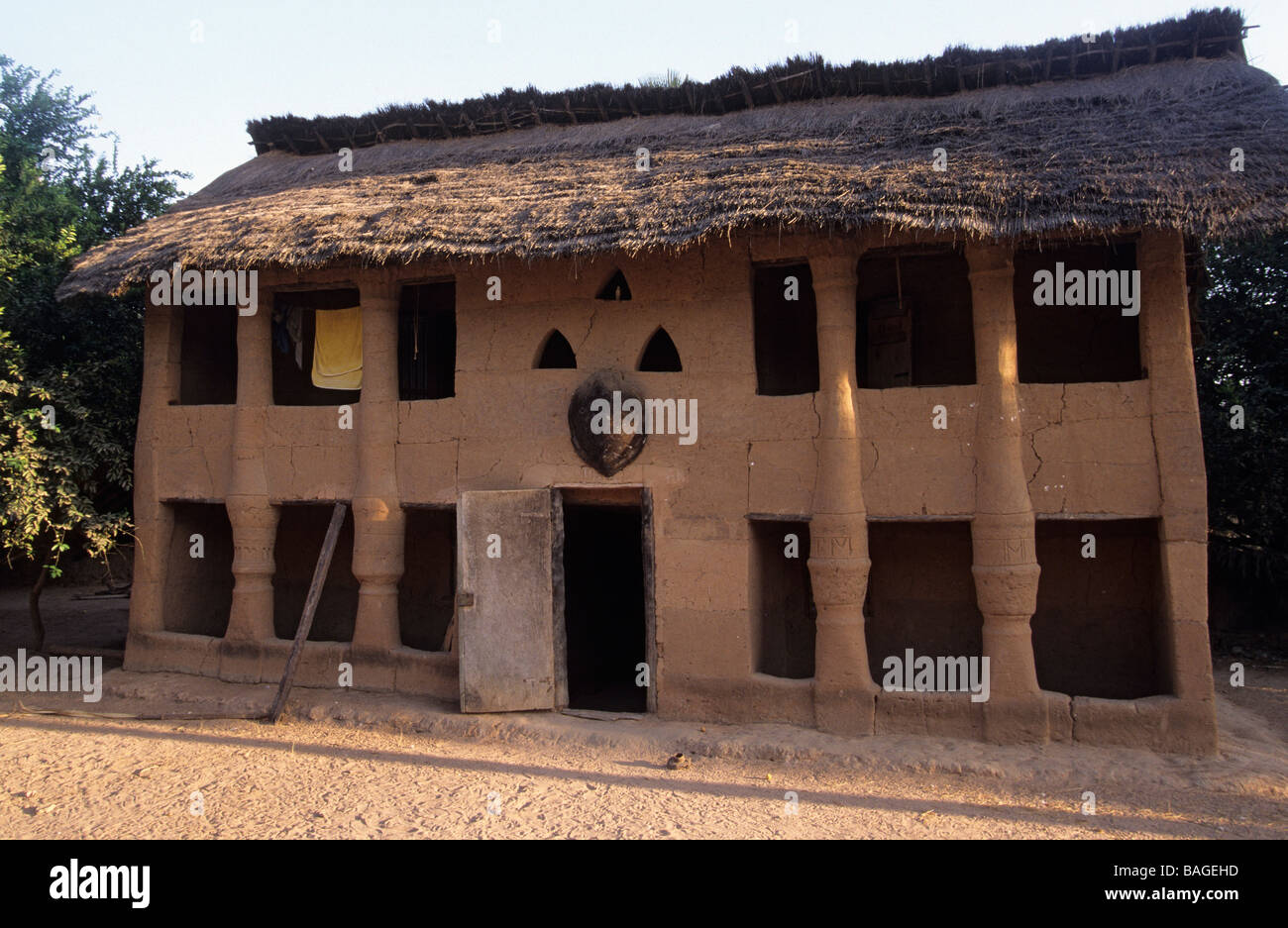 Senegal, Lower Casamance National Park Mlomp, the box floor of Basile ...