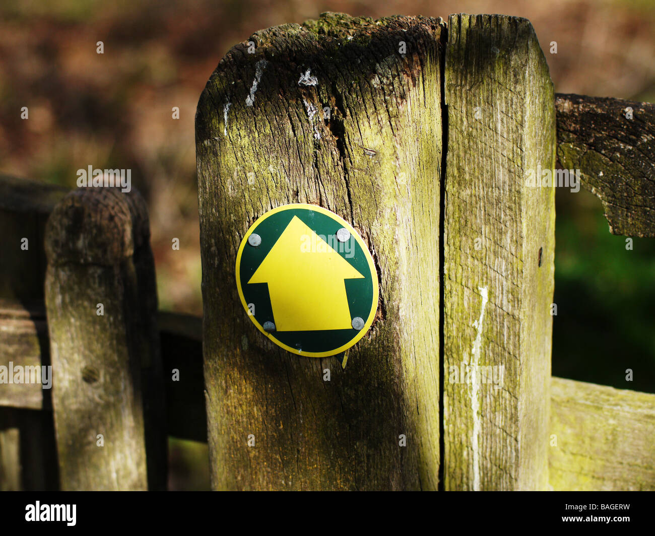 A gate on a footpath Stock Photo - Alamy