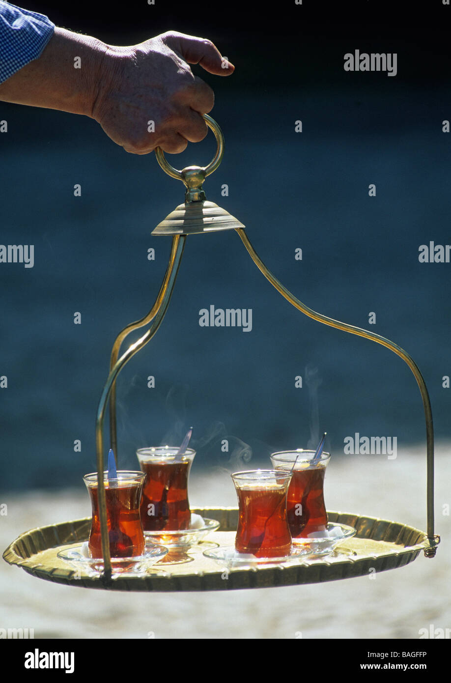 Turkey, Istanbul, carrying tea Stock Photo - Alamy