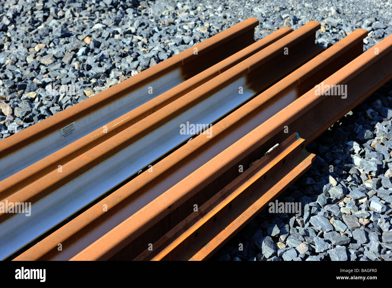 Rusty iron rail track. Cumbria, England, United Kingdom, Europe Stock ...