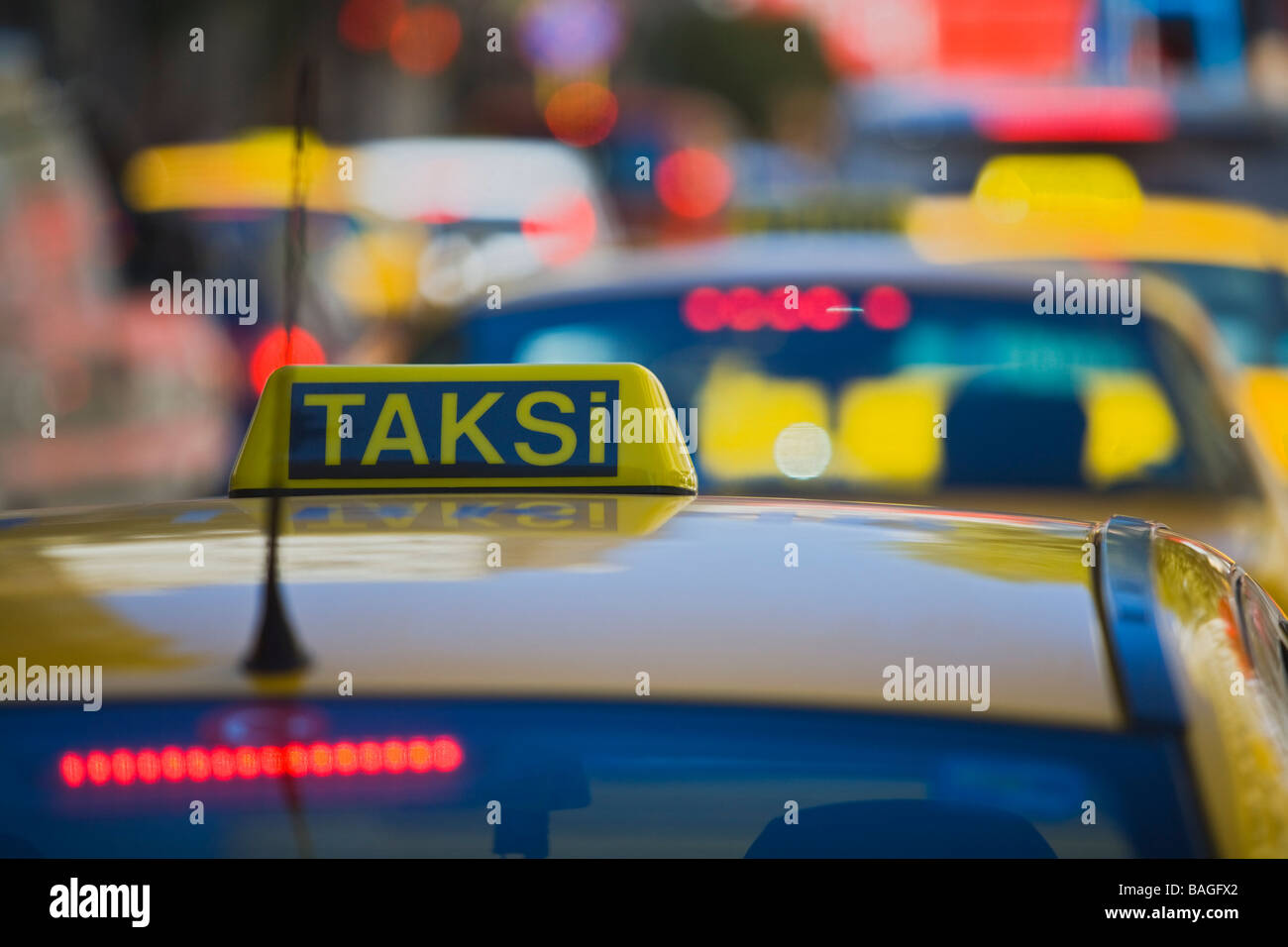 Turkey, Istanbul, taxi in traffic Stock Photo - Alamy