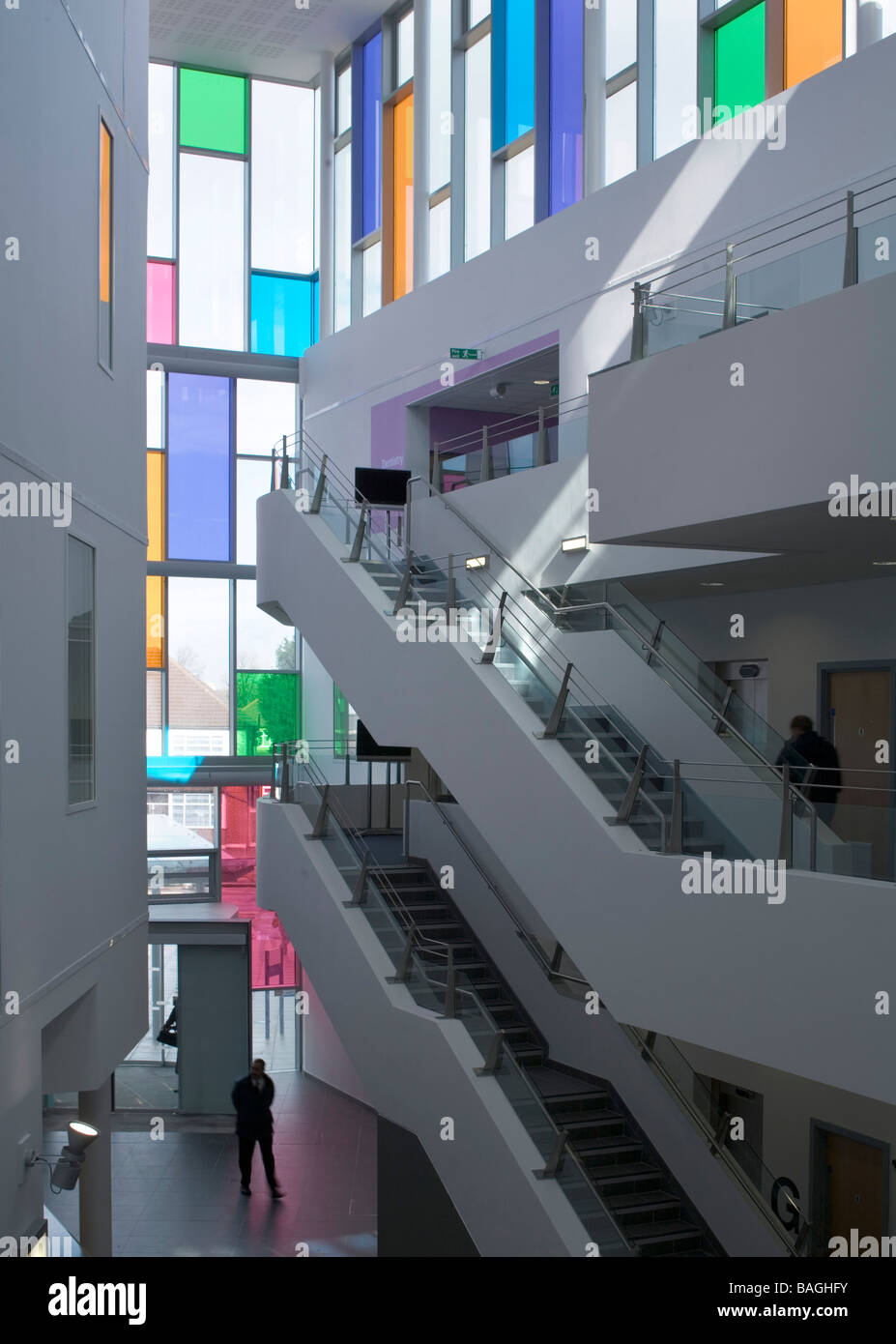 heart of hounslow - centre for health atrium view with bridges and ...