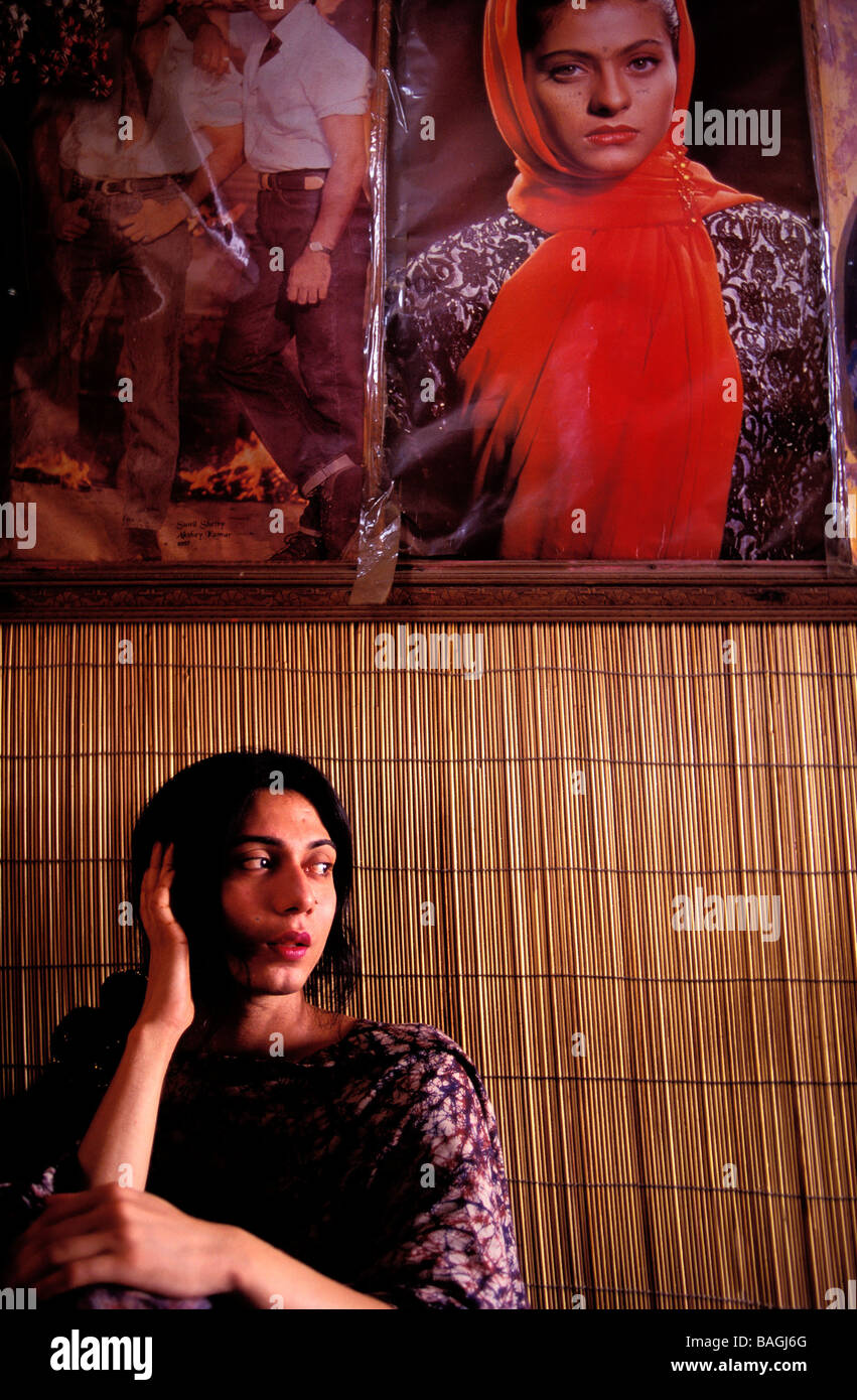 Pakistan, Punjab Province, Lahore, third gender Hijra, portrait of 20 ...
