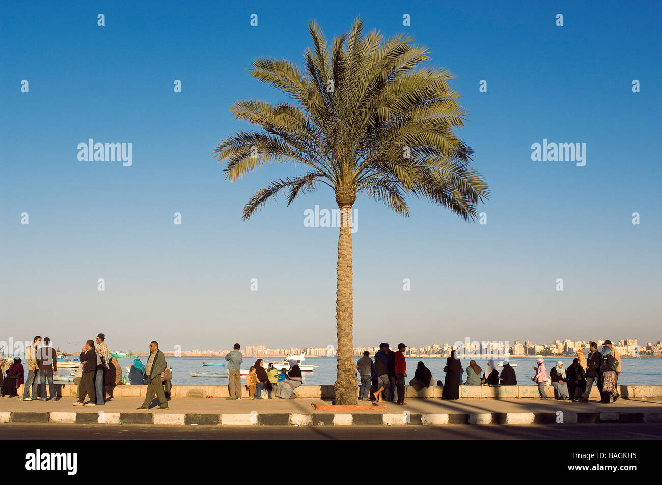 Egypt, Lower Egypt, the Mediterranean Coast, Alexandria, seafront Stock ...