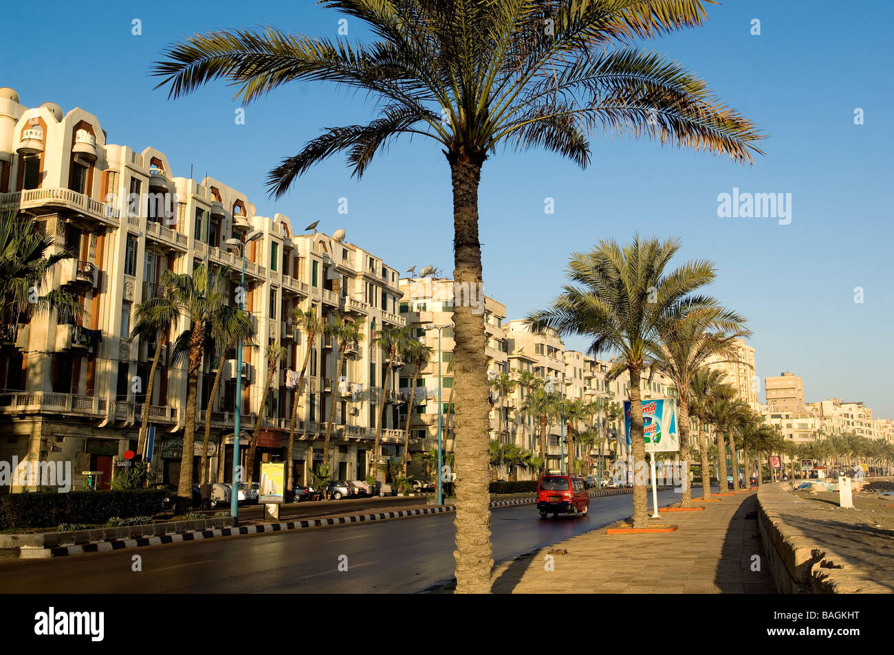 Egypt, Lower Egypt, the Mediterranean Coast, Alexandria, seafront Stock ...