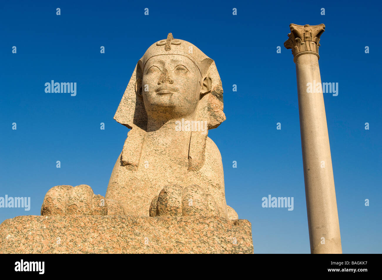 Egypt, Lower Egypt, the Mediterranean Coast, Alexandria, Pompey's ...