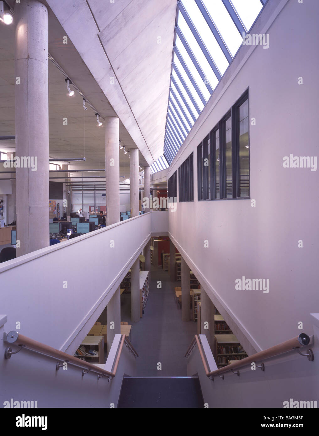 oldham centre for learning rooflights and structure Stock Photo - Alamy