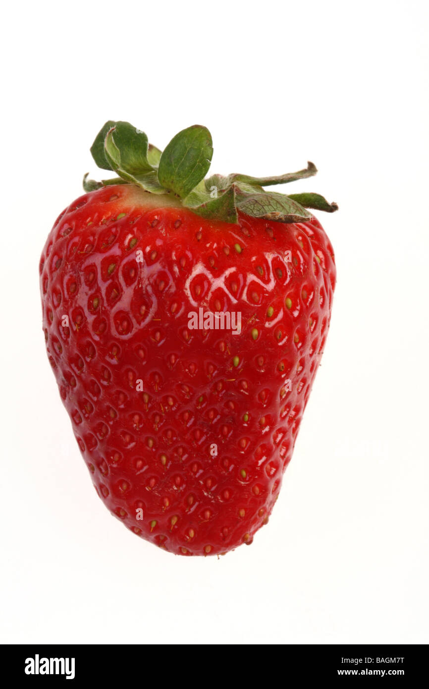 Single fresh strawberry hi-res stock photography and images - Alamy