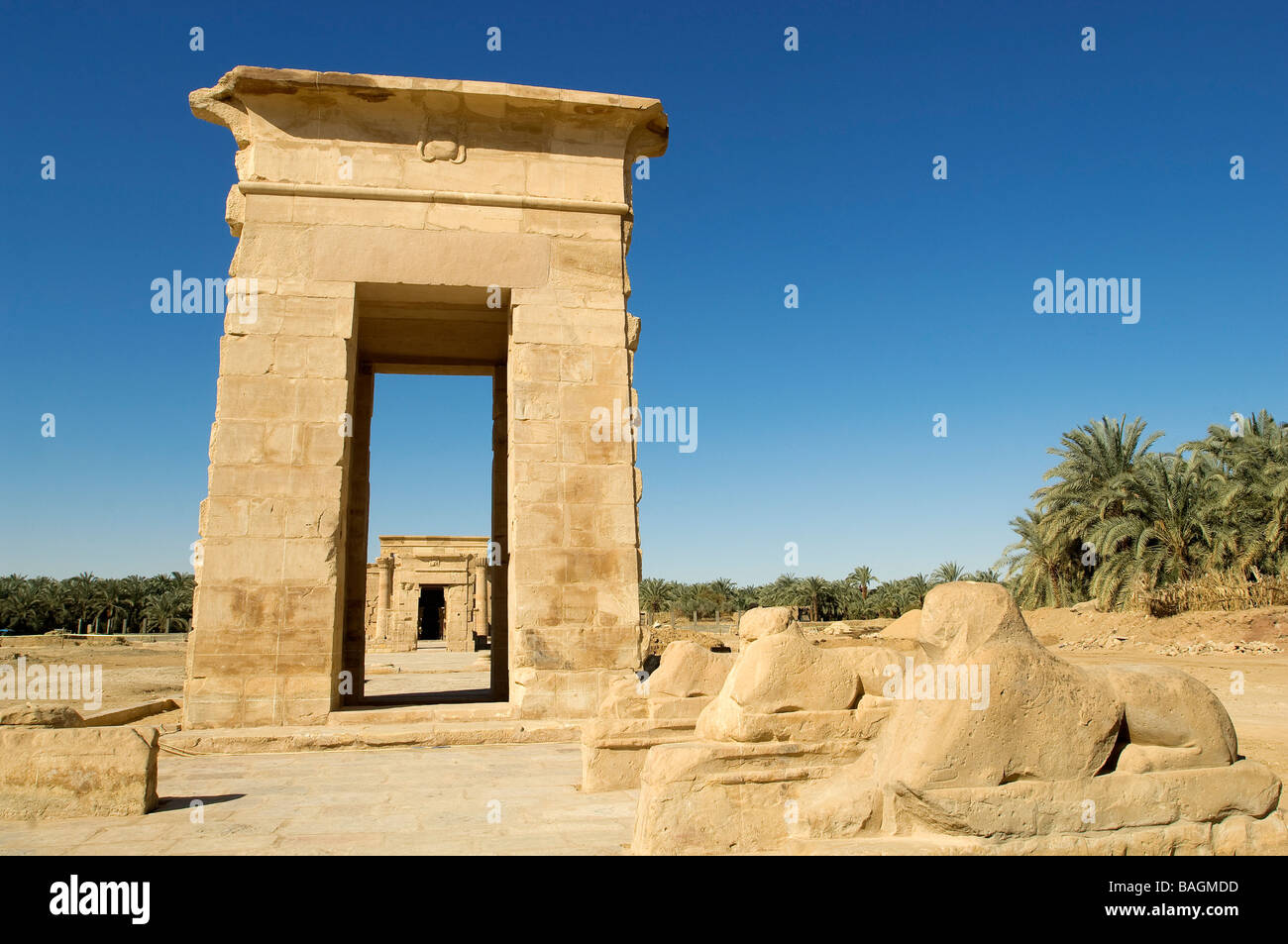 Egypt, Upper Egypt, Libyan Desert, Kharga Oasis, Hibis Temple Stock ...
