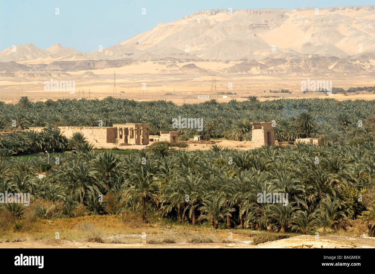 Egypt, Upper Egypt, Libyan Desert, Kharga Oasis, Hibis Temple Stock ...