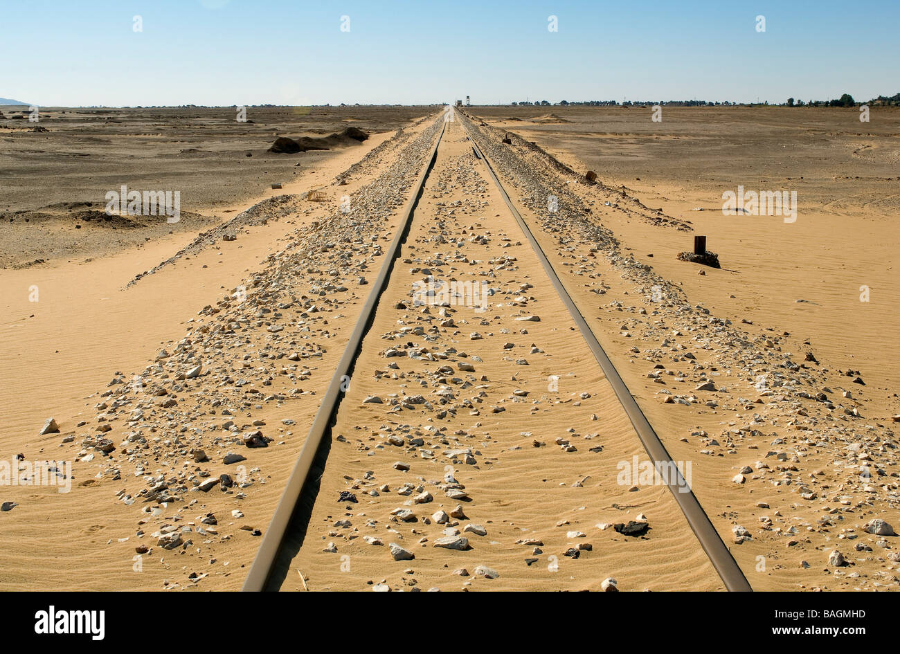 Egypt, Upper Egypt, Libyan Desert, Kharga Oasis, Baris-Kharga railway ...