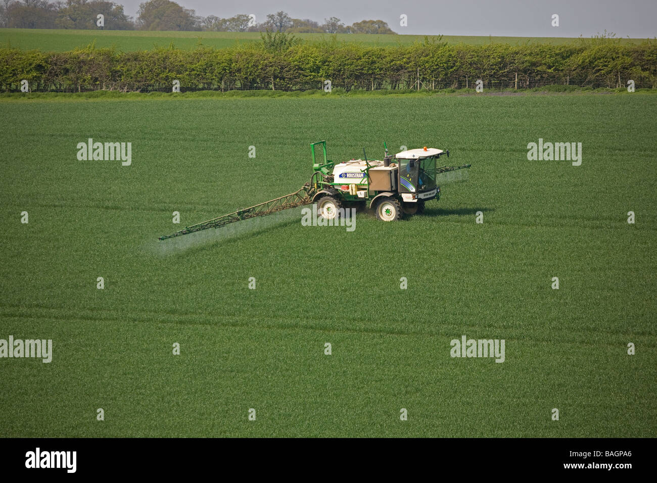 Sprayer In Winter Wheat Stock Photo - Alamy