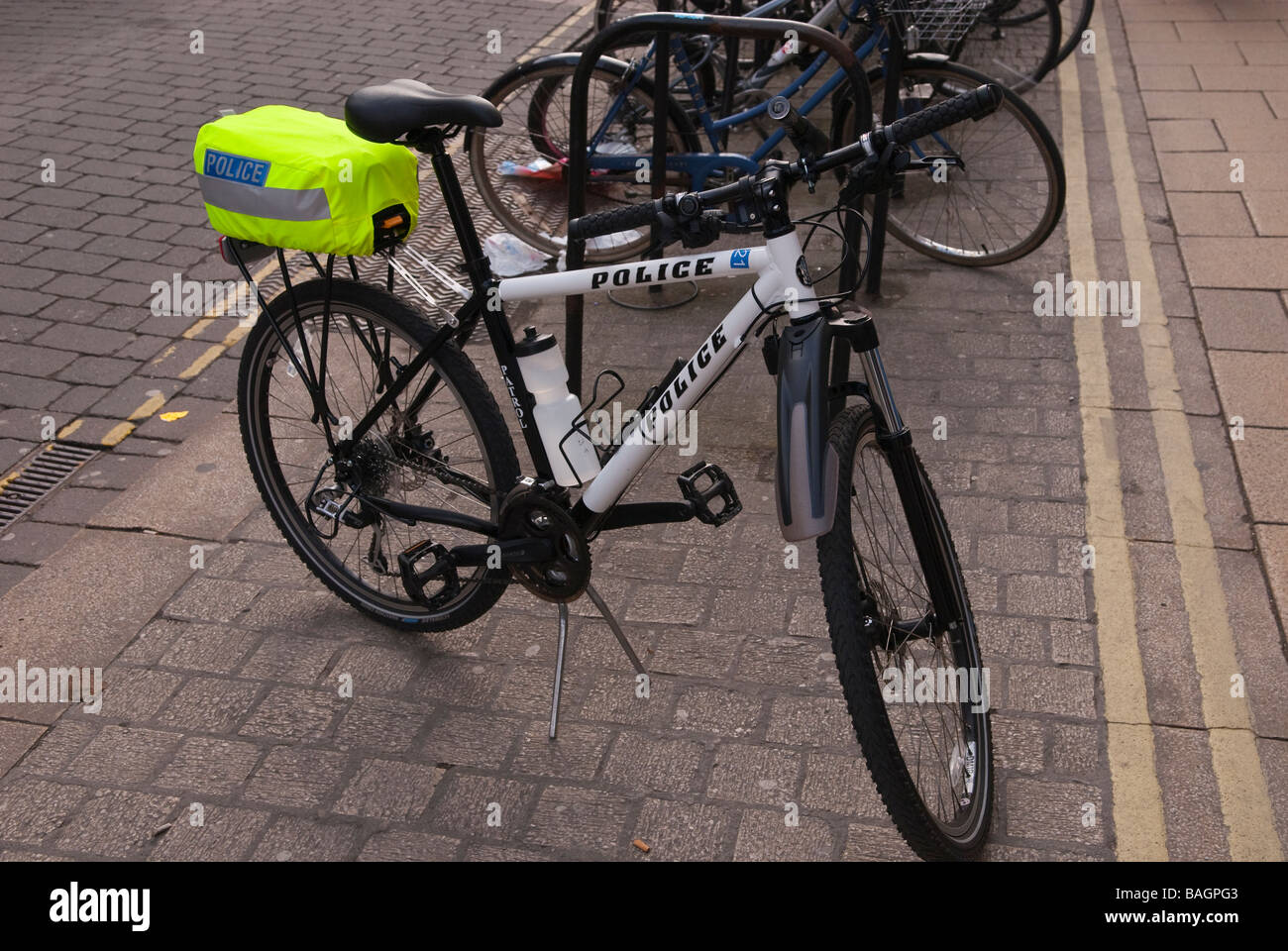 A Police mountain bike in the uk Stock Photo - Alamy