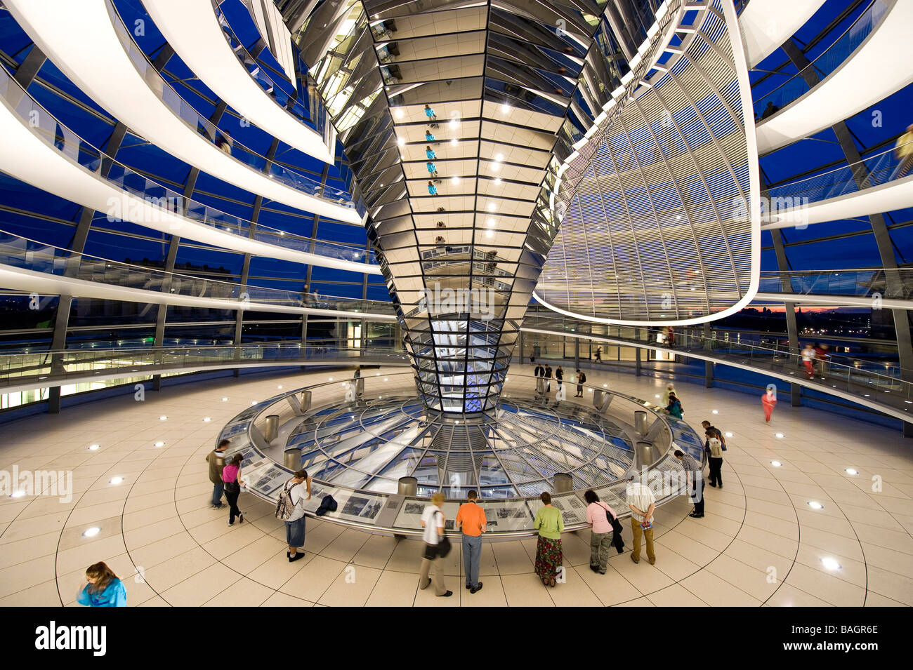 Germany, Berlin, the Reichstag, the seat of the Bundestag renovated by ...
