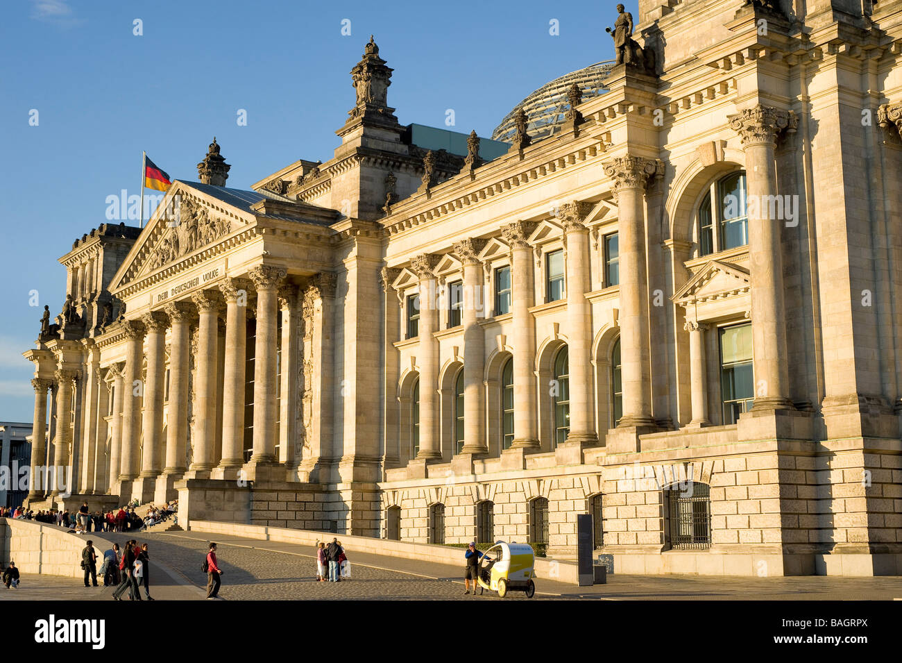 Germany, Berlin, the Reichstag, built by Bismarck in 1892 and rebuilt ...