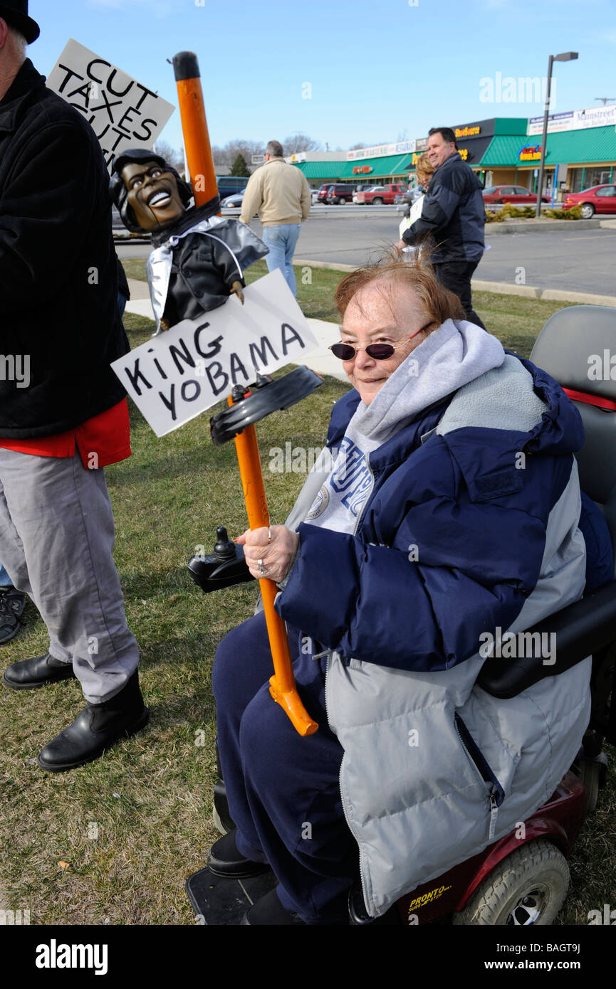 Ordinary citizen protesters protest taxes and other government wasteful ...
