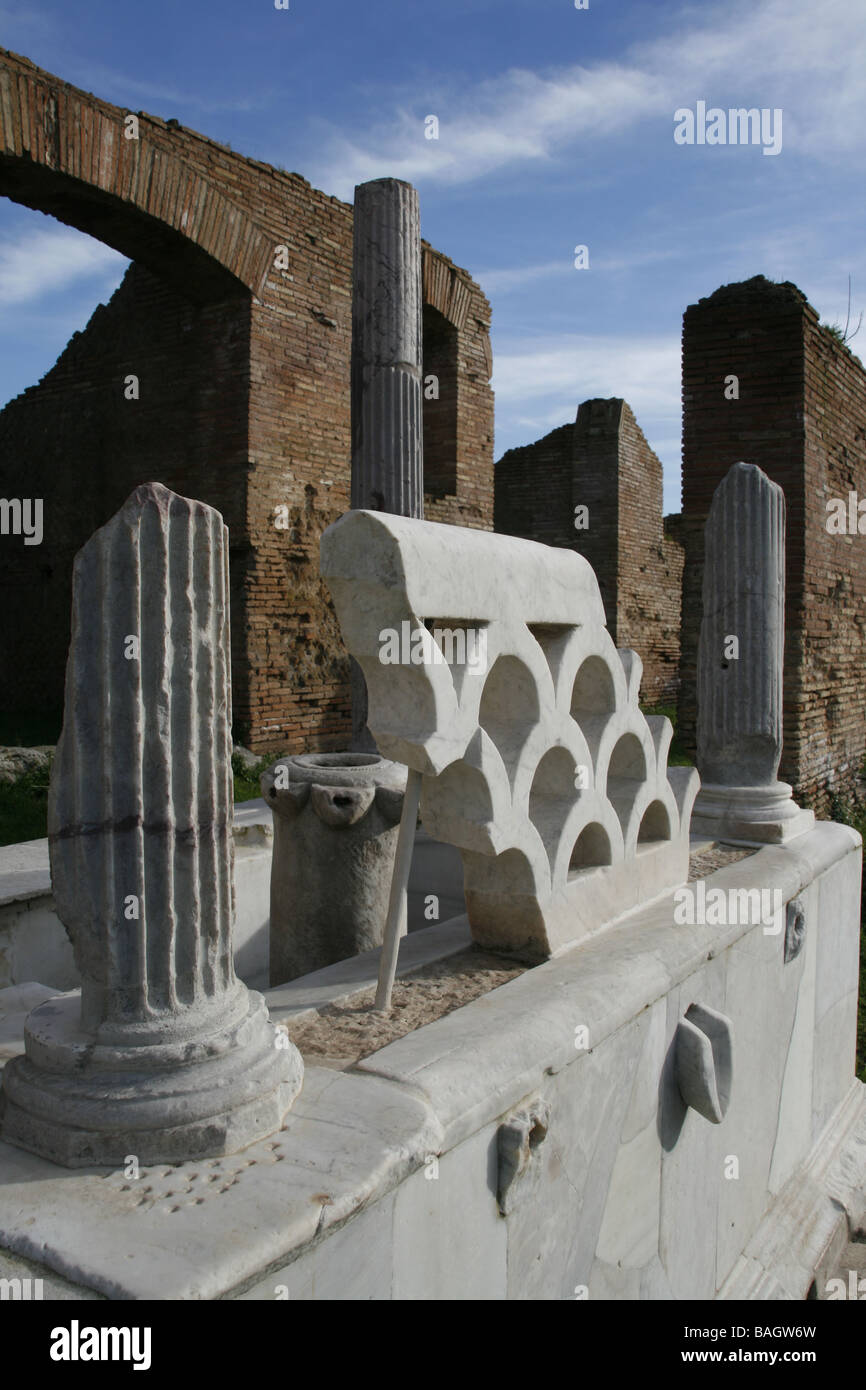 roman ruins in the ancient town of ostia antica, italy Stock Photo - Alamy