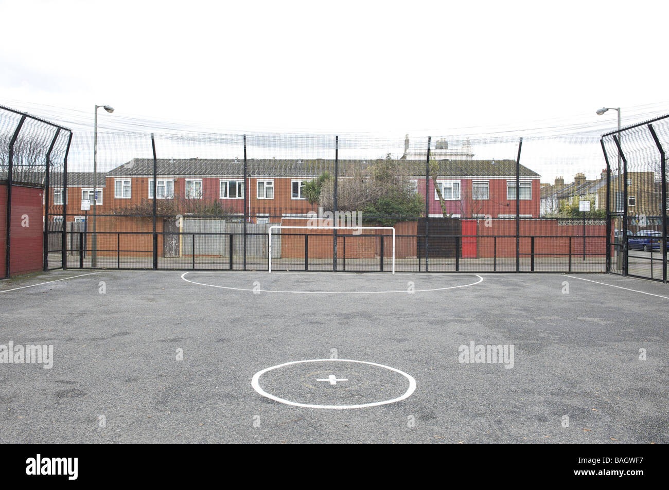 Empty urban football pitch Stock Photo - Alamy