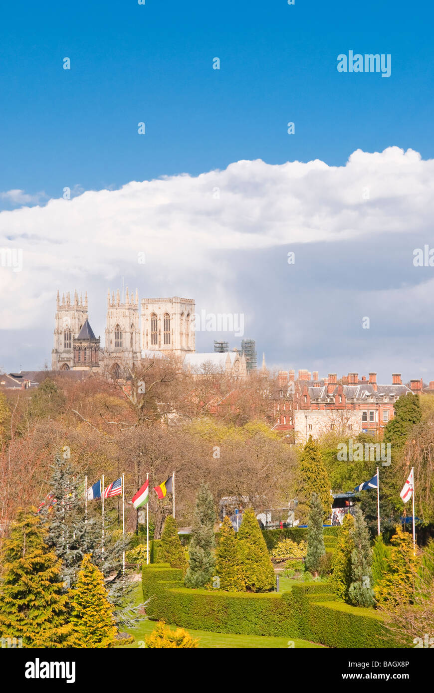 A view looking towards york minster cathedral in York,Yorkshire,Uk ...