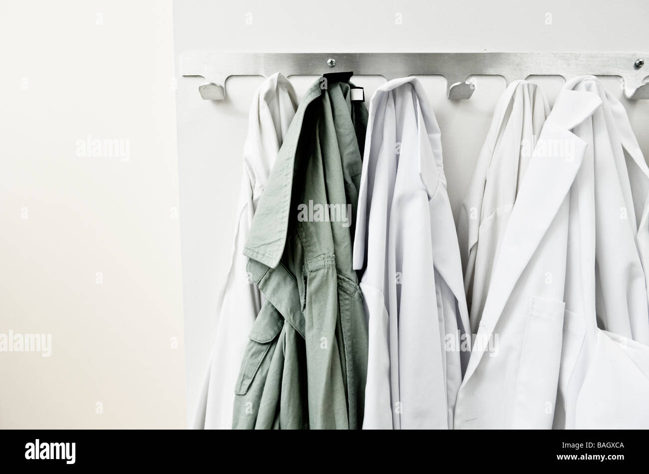 Lab coats hanging hi-res stock photography and images - Alamy