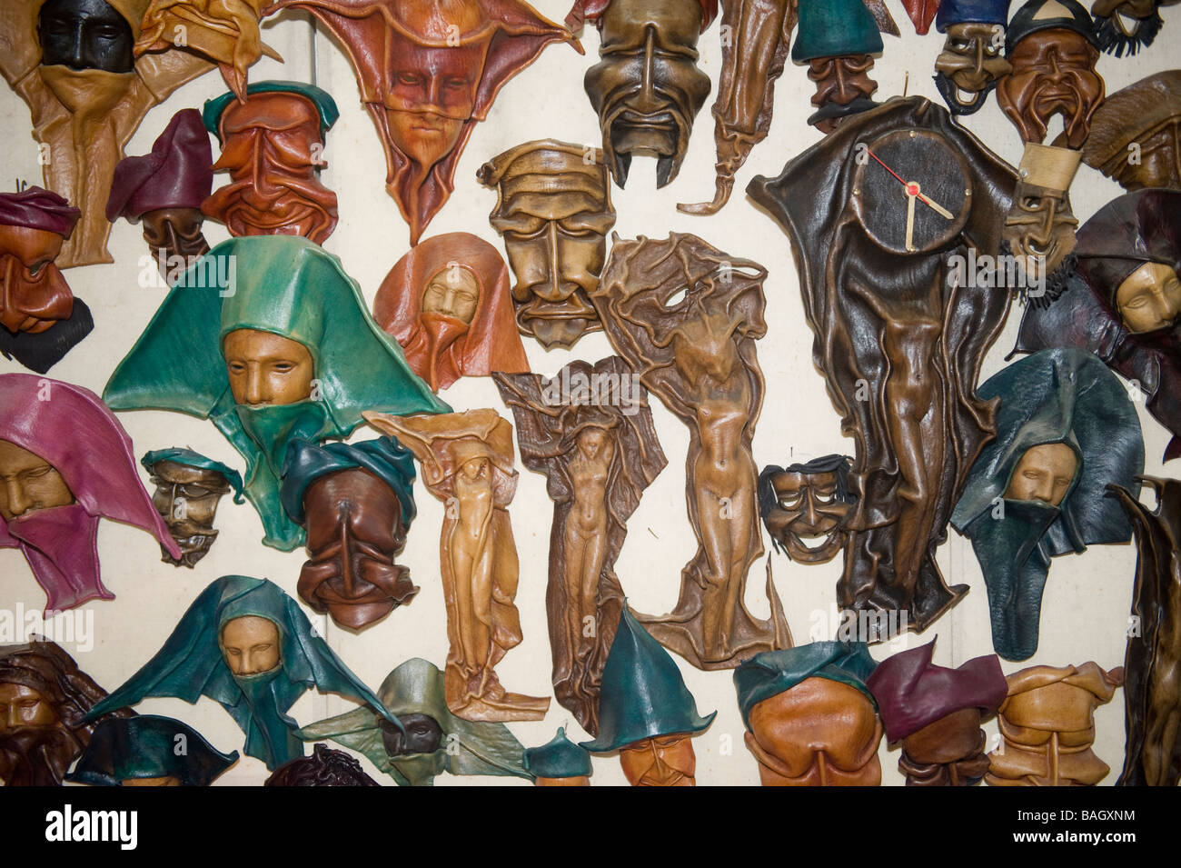 Wall with traditional masks hi-res stock photography and images - Alamy