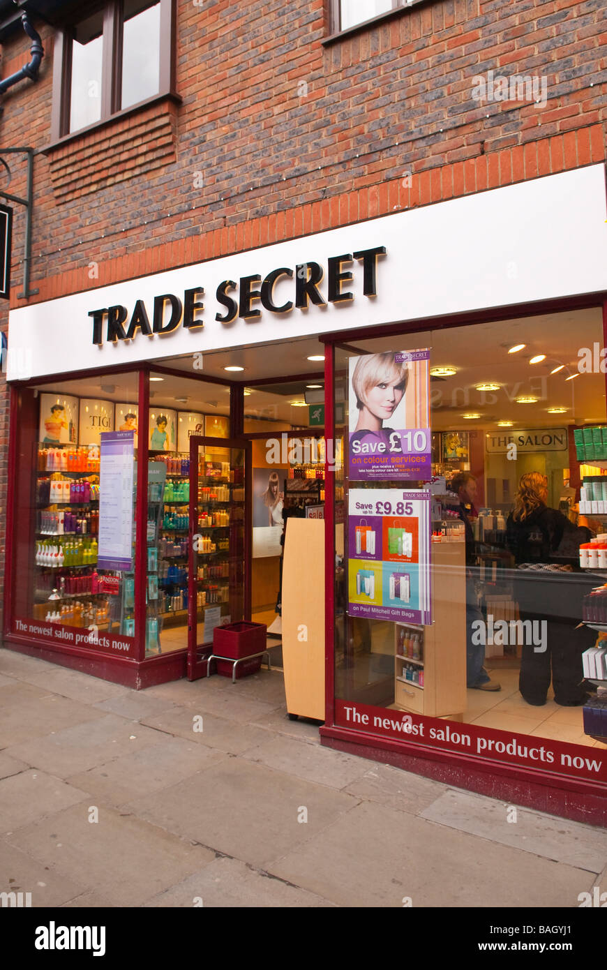 The trade secret salon shop store in York,Yorkshire,Uk Stock Photo - Alamy