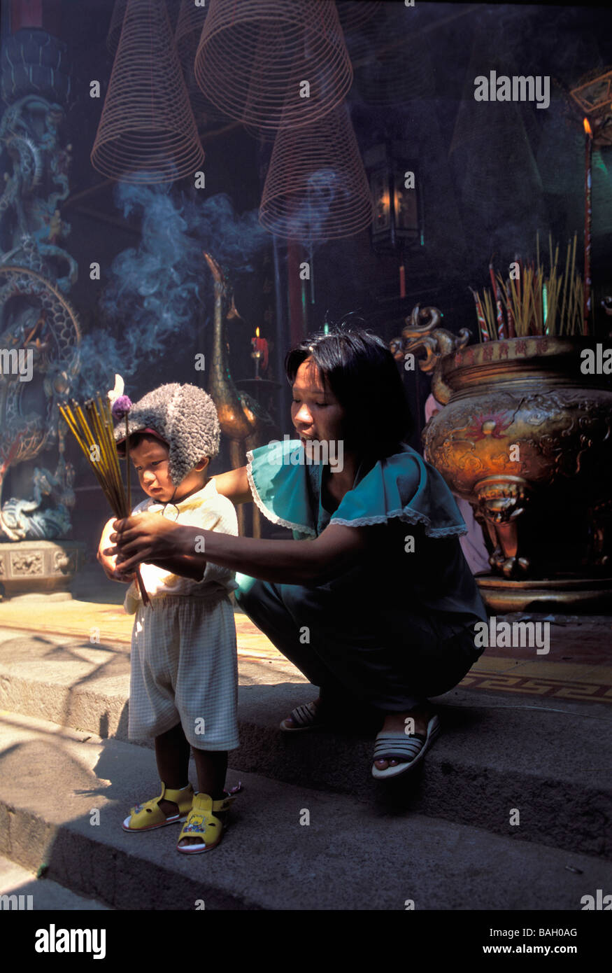 Vietnam, Saigon (Ho Chi Minh City), Thien Hau Pagoda, Tet Festival, New ...
