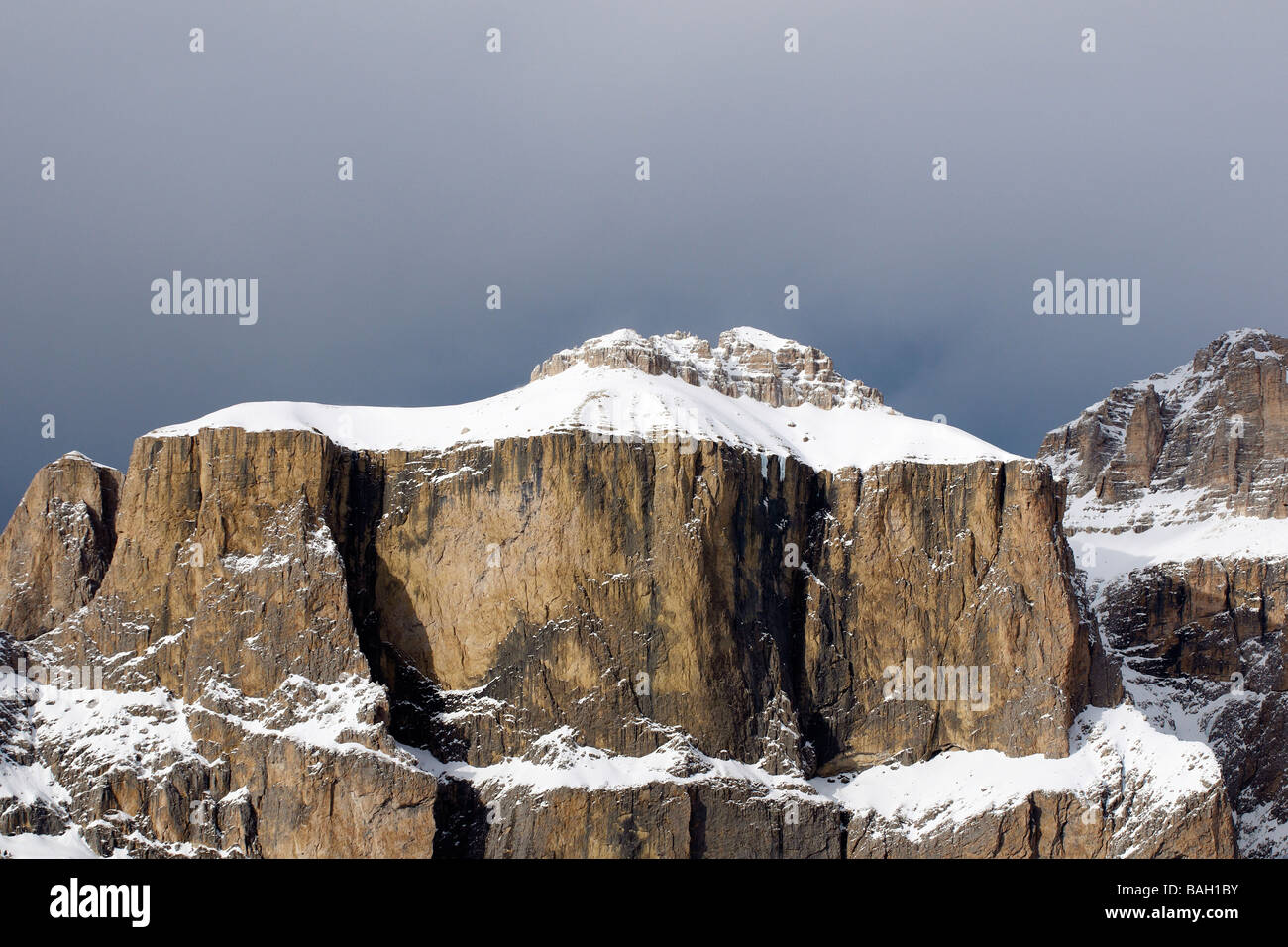 Sella Mountains famous mounts in Italian Dolomiti Stock Photo - Alamy