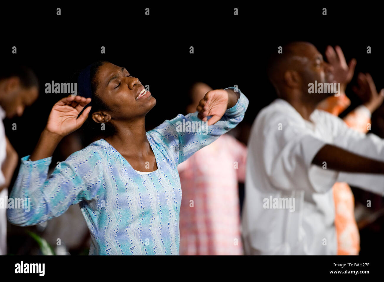 African american church service hi-res stock photography and images - Alamy