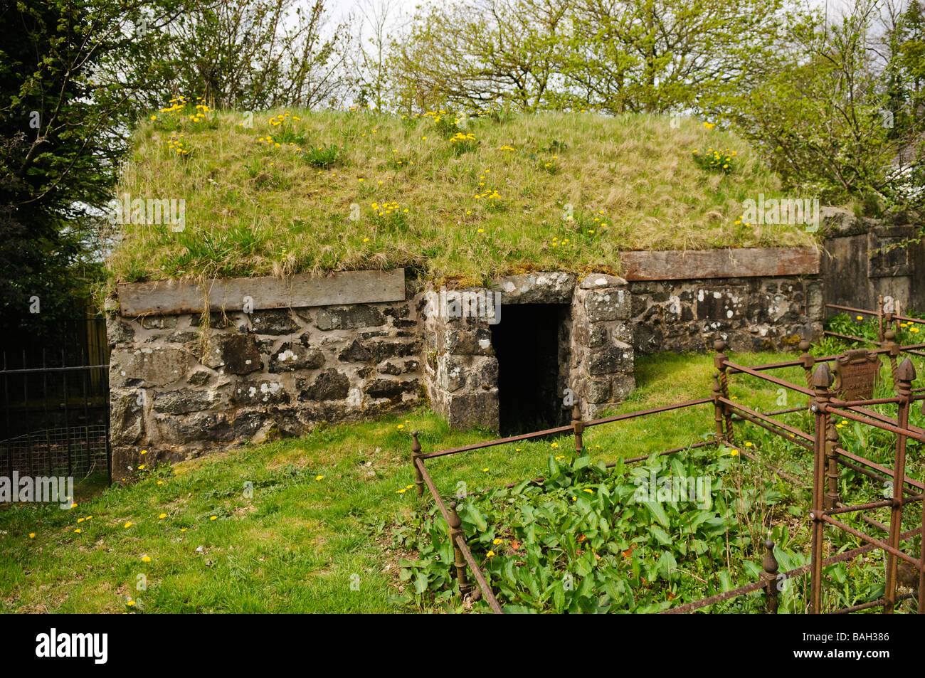 Corpse house at St John's Church of Ireland graveyard, Donegore, built ...