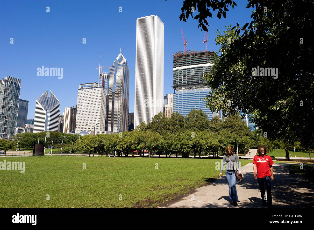United States, Illinois, Chicago, Loop District, Millennium Park Stock ...