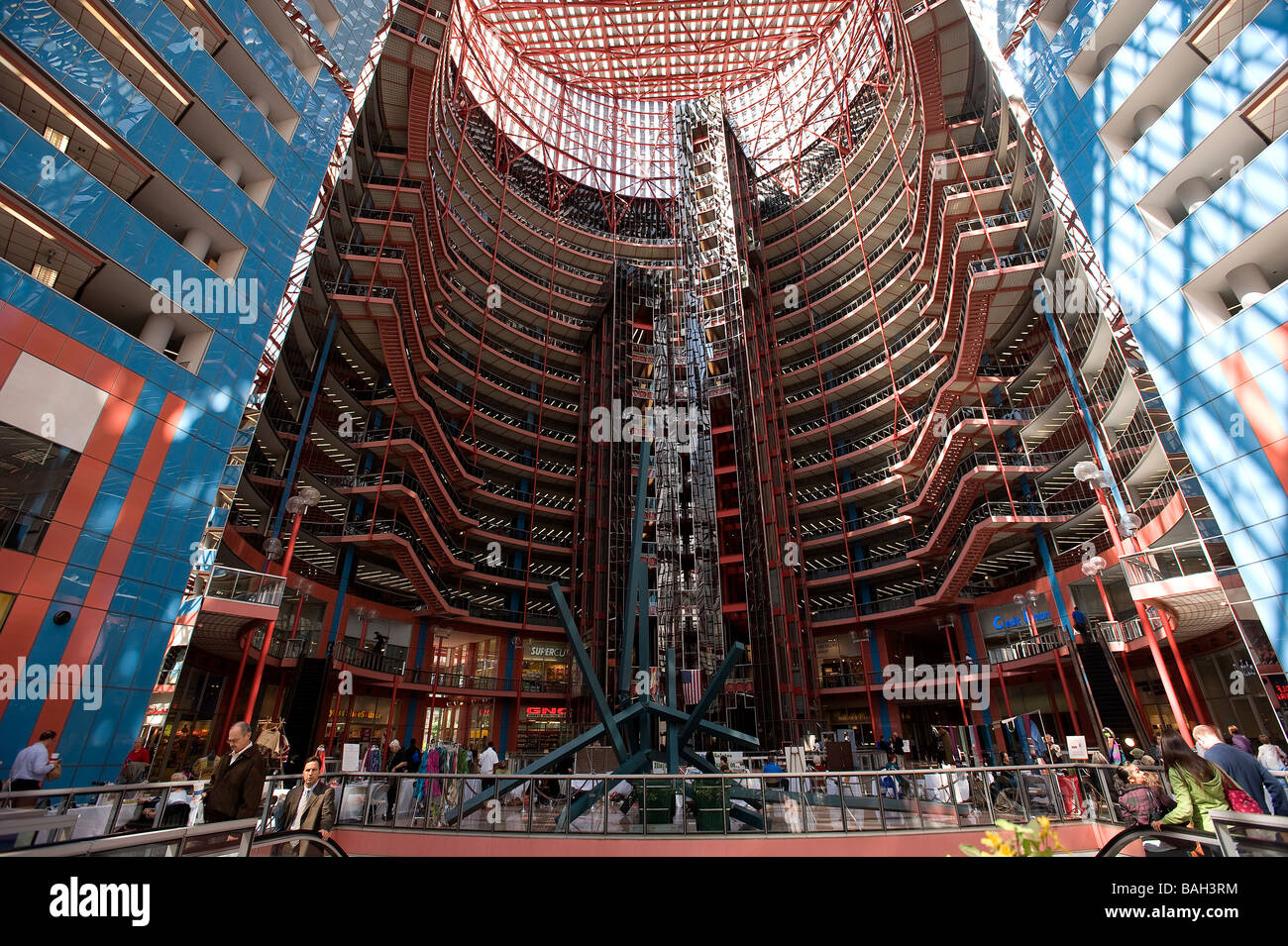 United States, Illinois, Chicago, hall of James R Thompson Center Stock ...