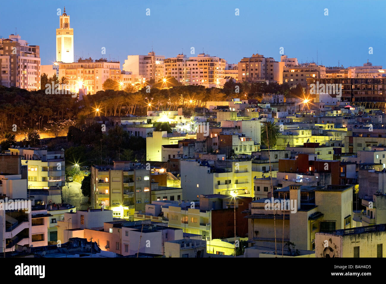 Morocco, Tangier Tetouan Region, Tangier, new Town and Mohammed V ...