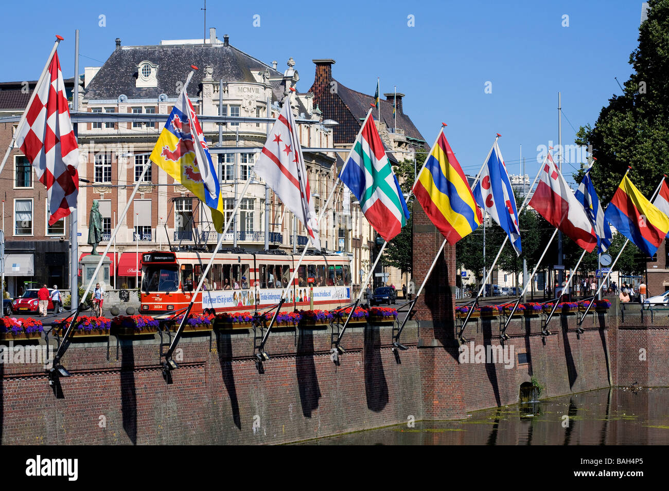 Netherlands, Southern Holland Province, The Hague, flags of different ...