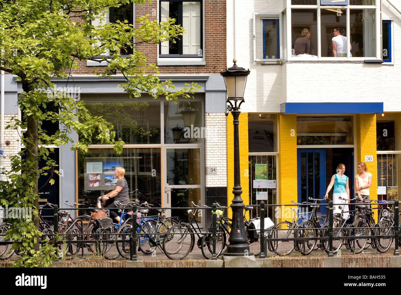Netherlands, Southern Holland Province, Utrecht Street along the old ...