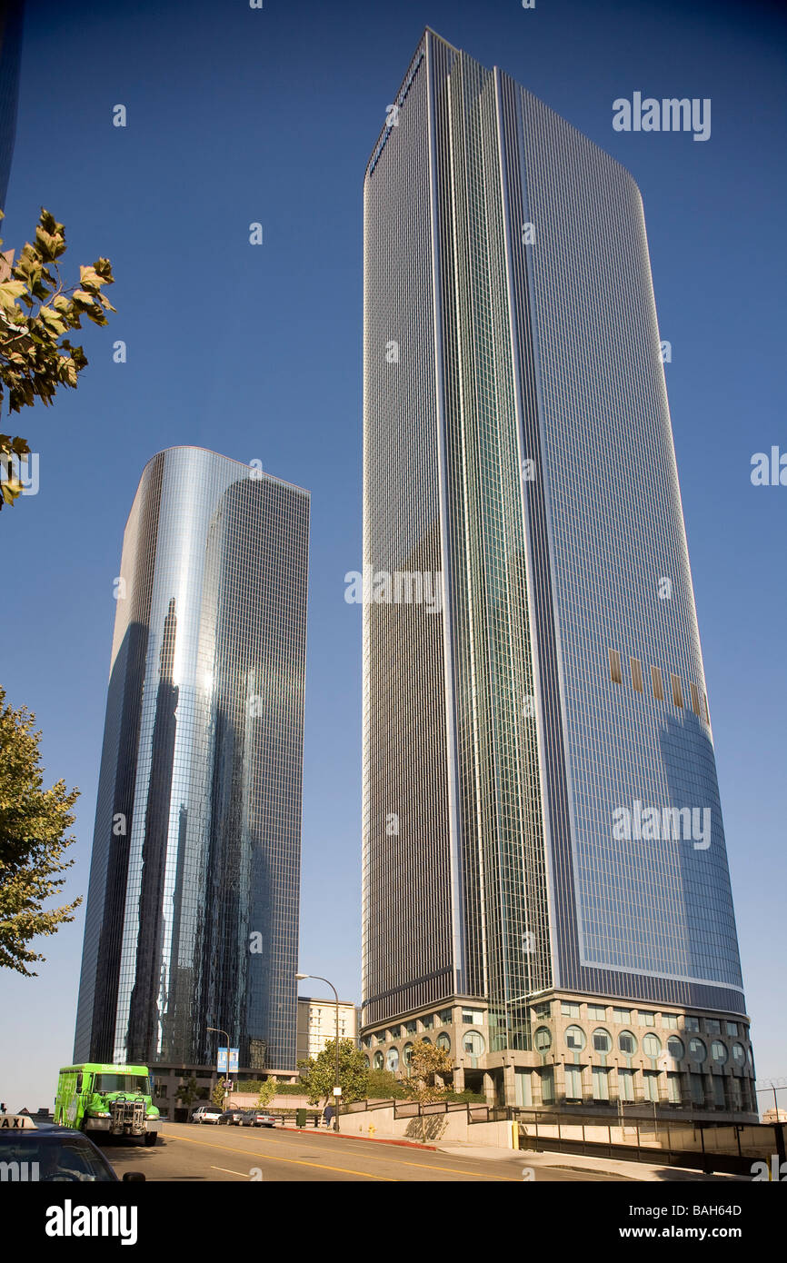 United States, California, Los Angeles, Downtown, office buildings ...