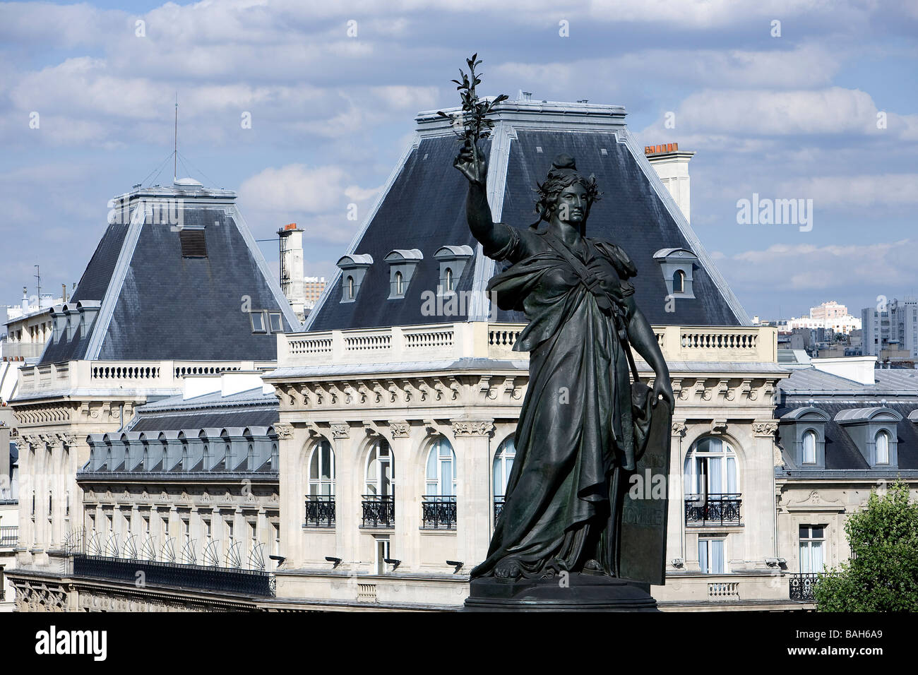 France, Paris, Marianne statue on the Place de la Republique Stock ...