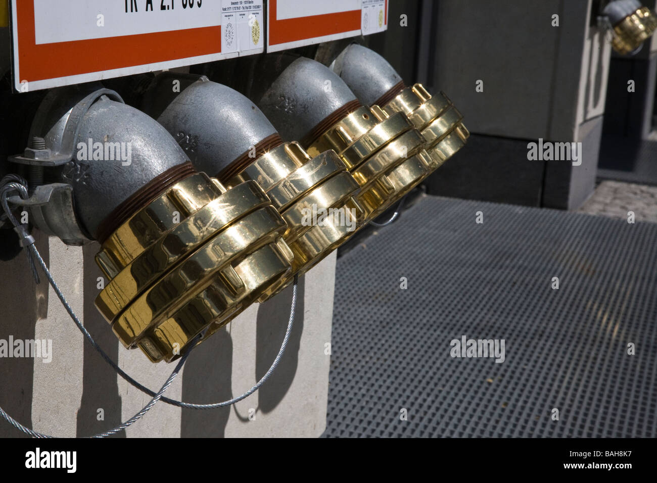 Four fire hydrants, Karl Liebknecht Strasse , Berlin, Germany Stock ...