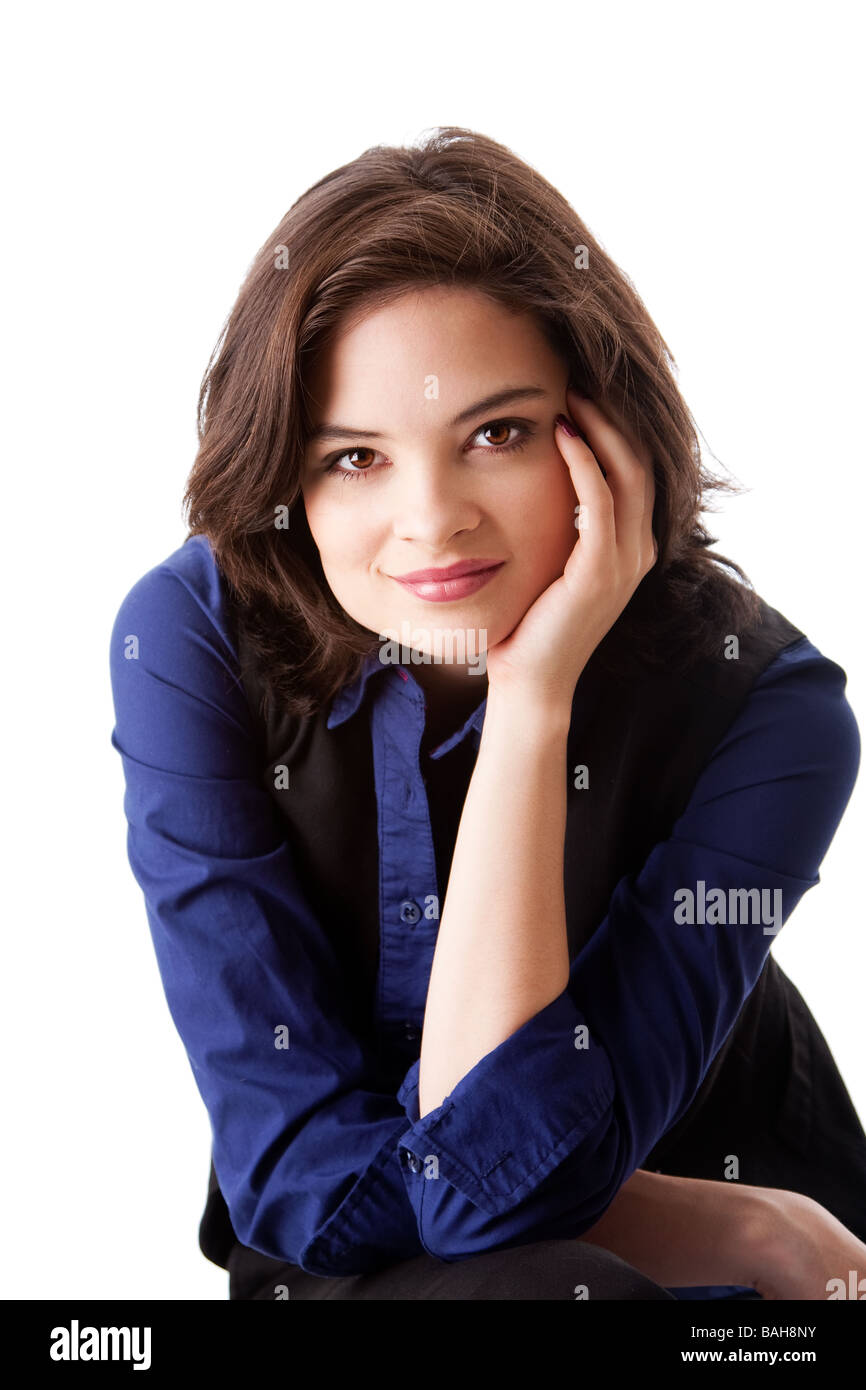 Supporting head on hand hi-res stock photography and images - Alamy