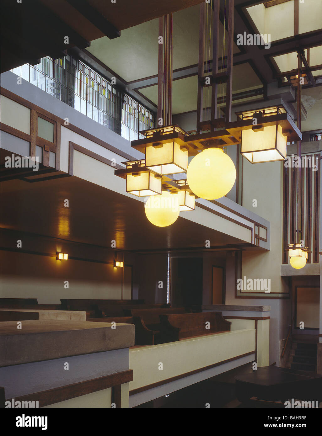 Unity Temple Frank Lloyd Wright Lights Hanging Light Fixtures: